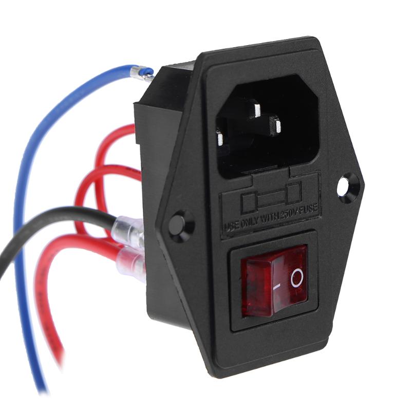 220V/110V 10A Power Supply Switch AC Power Outlet Switch with Fuse and ...