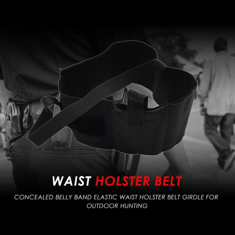 Tactical Adjustable Concealed Pistol Holster Right hand Belly Band Gun ...