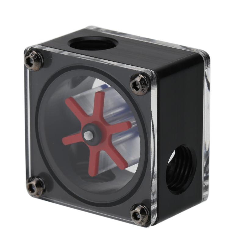 Water Cooling Flow Meter POM G1/4 Port 3 Impeller Water Flow Meter ...