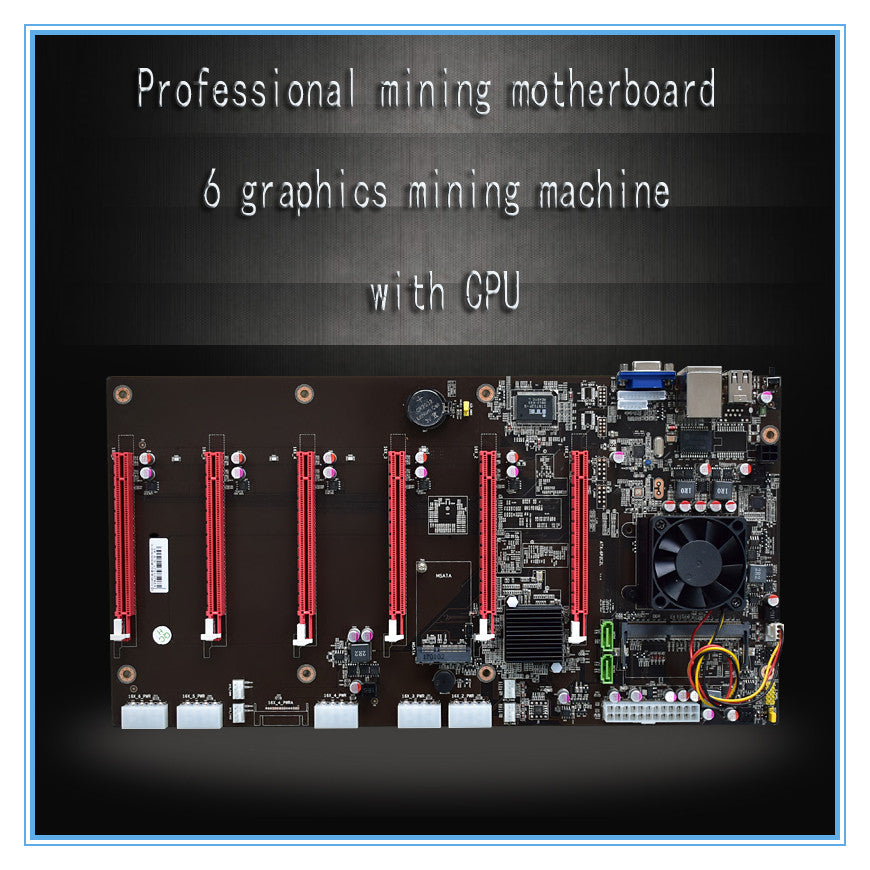100% motherboard Professional mining motherboard 6 graphics mining ...